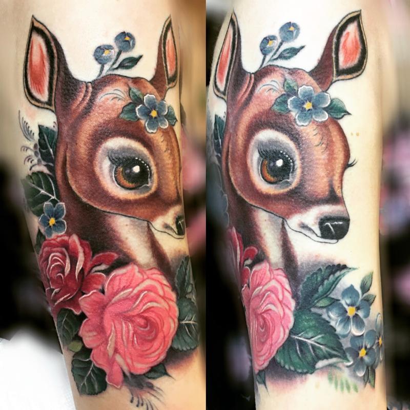 Baby deer by Morgan Haberle : TattooNOW