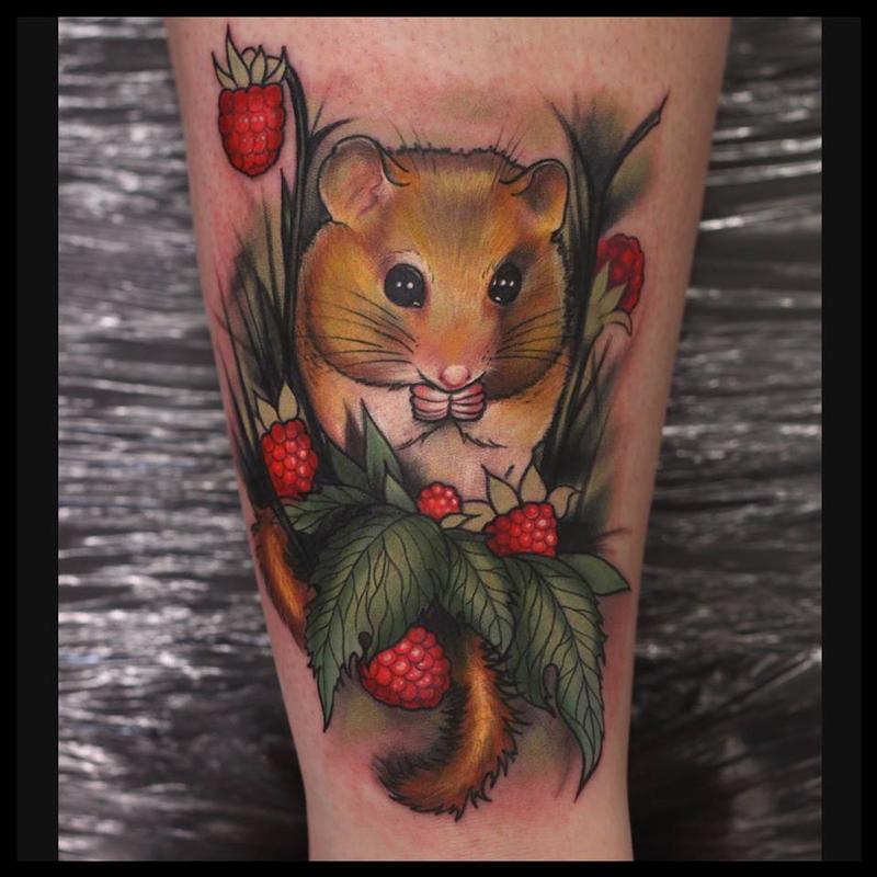 Traditional Mouse Tattoo