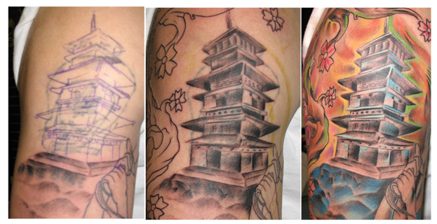 temple cover up by Kyle Cotterman: TattooNOW