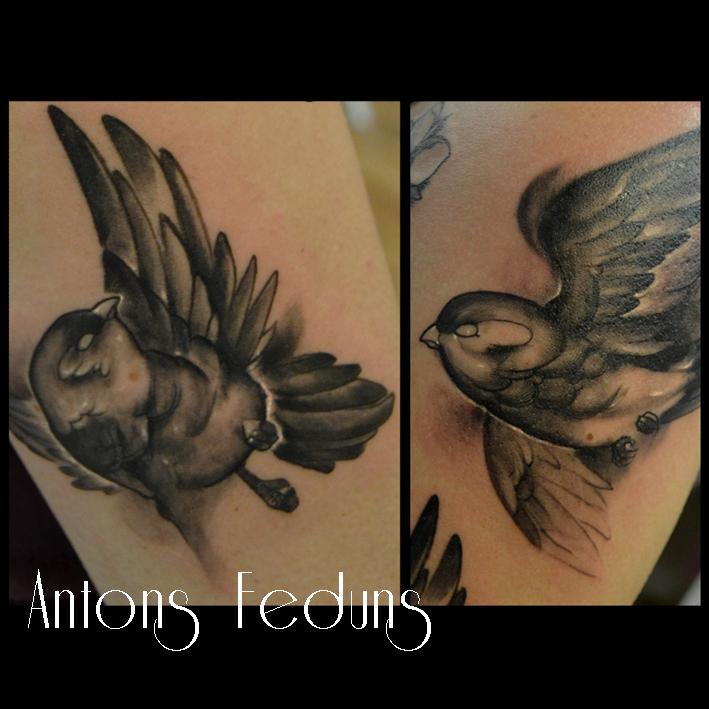Two Birds Together Tattoo