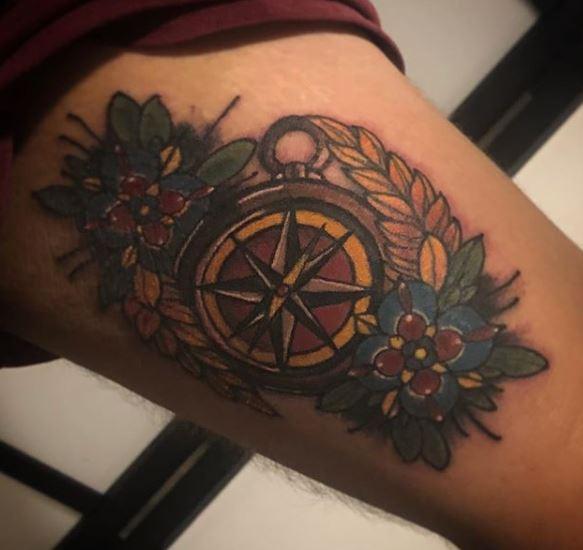 Traditional Compass Tattoo
