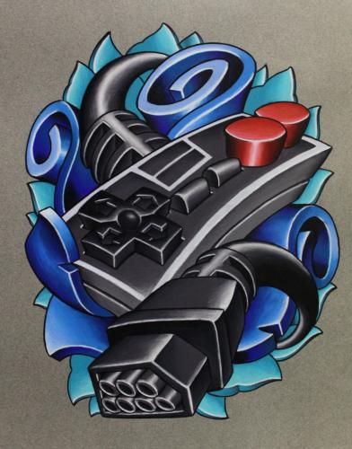 Nintendo Controller Tattoo