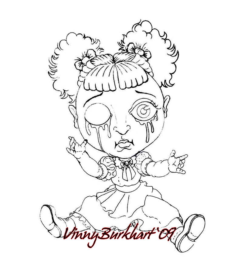 Creepy Baby Doll Drawing