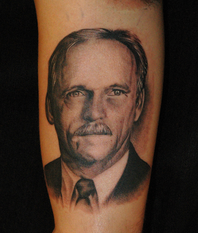 Dad Portrait Tattoo by Russ Abbott: TattooNOW