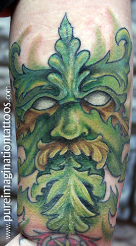 Green man by Kandyman Joe: TattooNOW