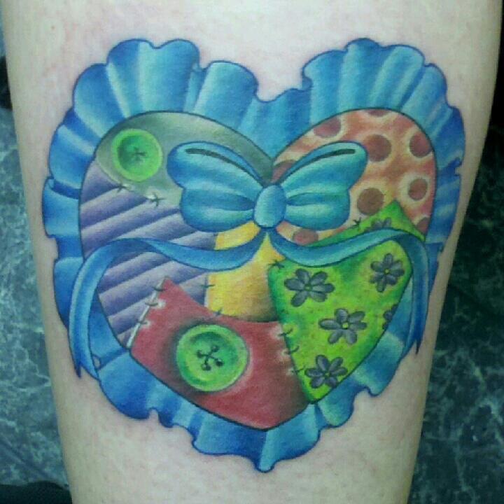 Quilt Heart Tattoo