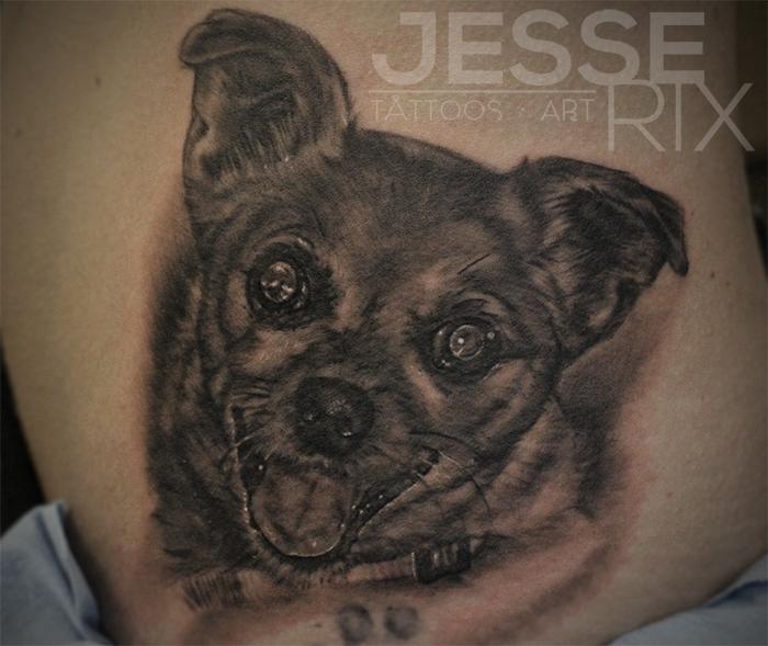 Dog Portrait by Jesse Rix: TattooNOW