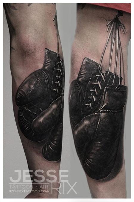 Boxing Gloves Tattoo by Jesse Rix: TattooNOW