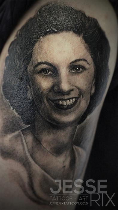 Portrait Black and gray by Jesse Rix: TattooNOW