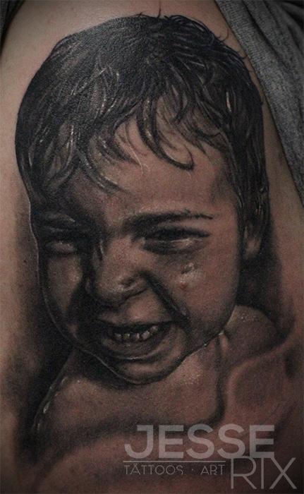 Portrait Tattoo by Jesse Rix: TattooNOW