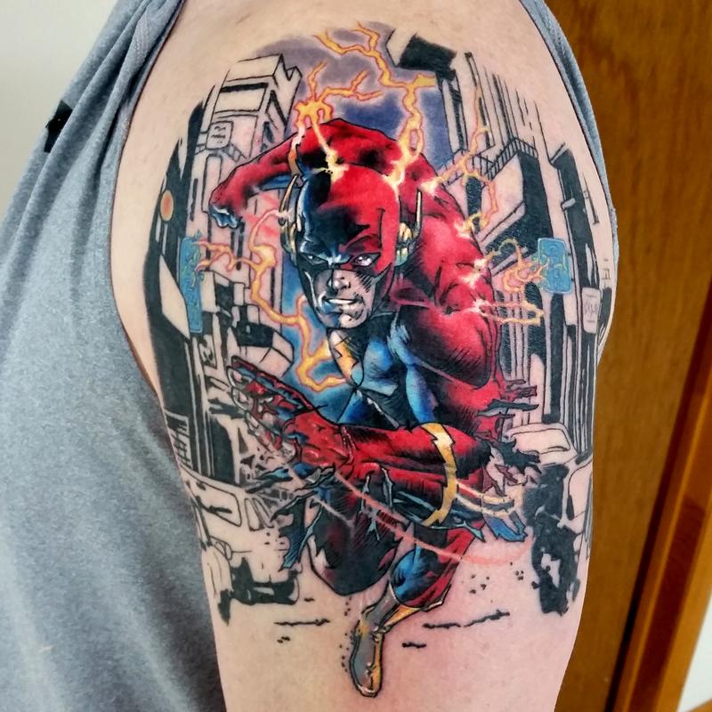 The Flash Superhero Logo Tattoo