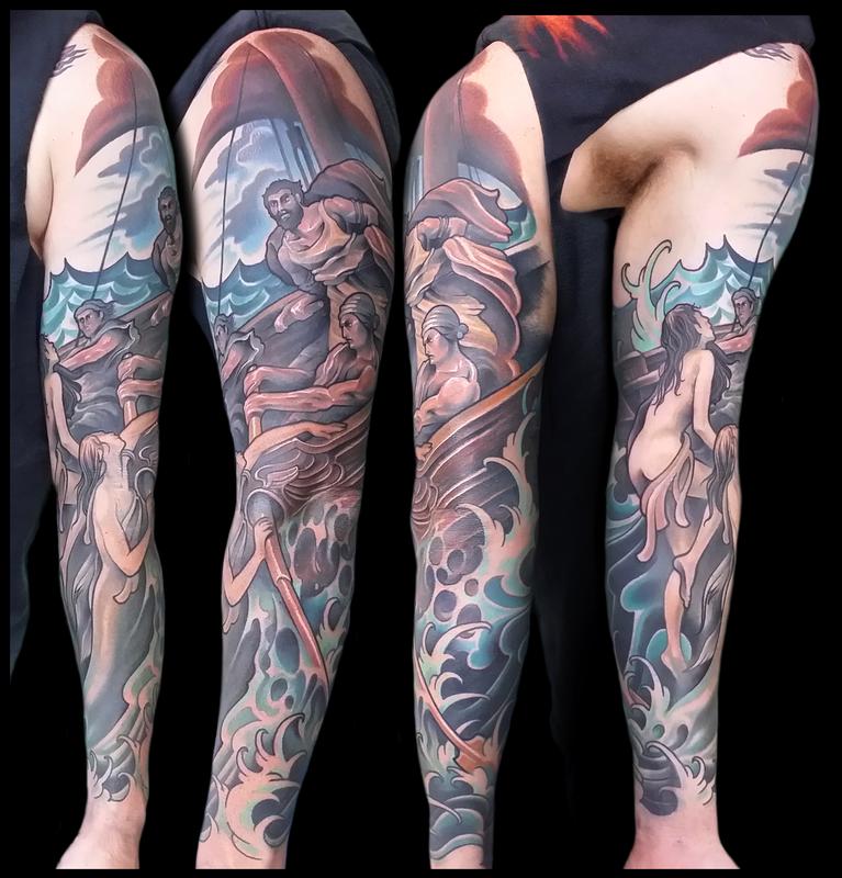 ulysses and the sirens by Jeff Ensminger: TattooNOW