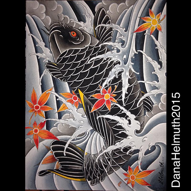 Japanese Maple Leaf Tattoo Koi