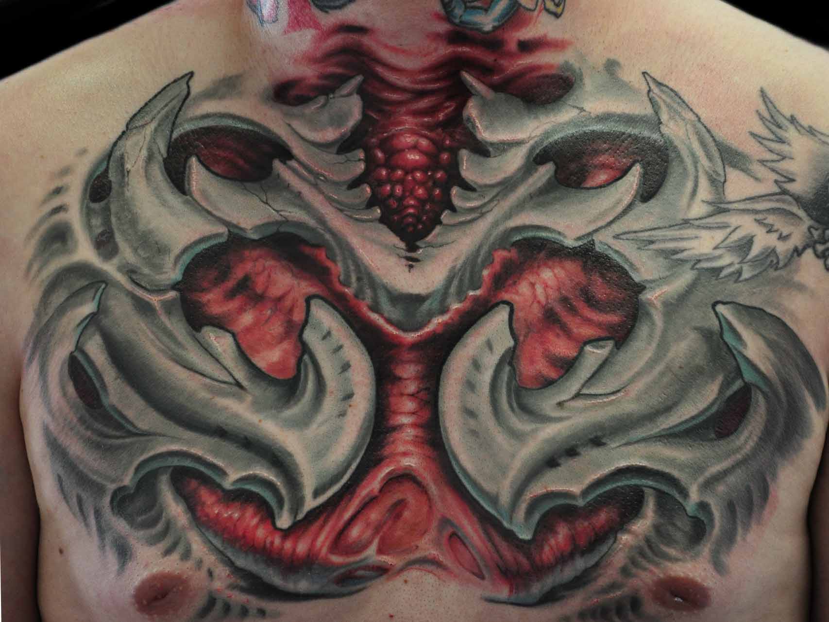 Tom's chest by Sean Sullivan: TattooNOW
