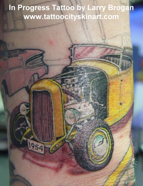 Hot Rodding on RT 66 by Larry Brogan: TattooNOW