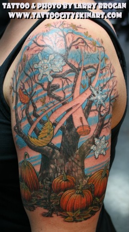 Halloween Tree Tattoos