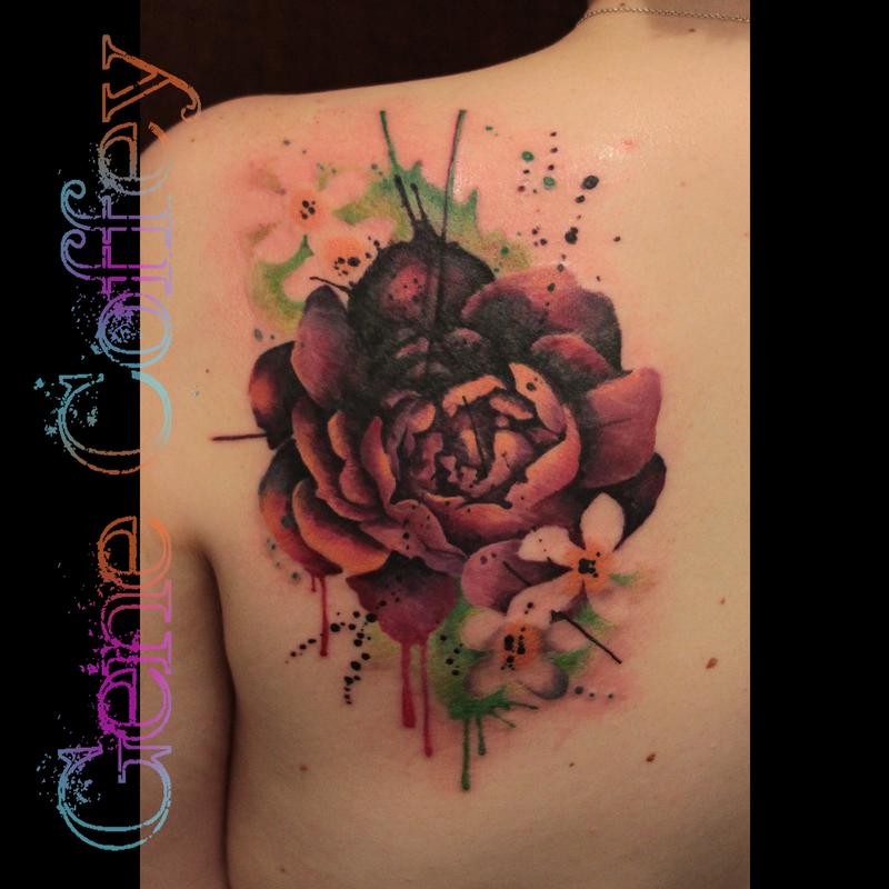 Peony Cover-up by Gene Coffey: TattooNOW
