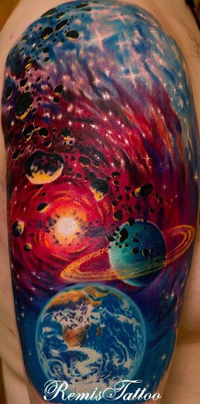 Solar System Tattoo Sleeve