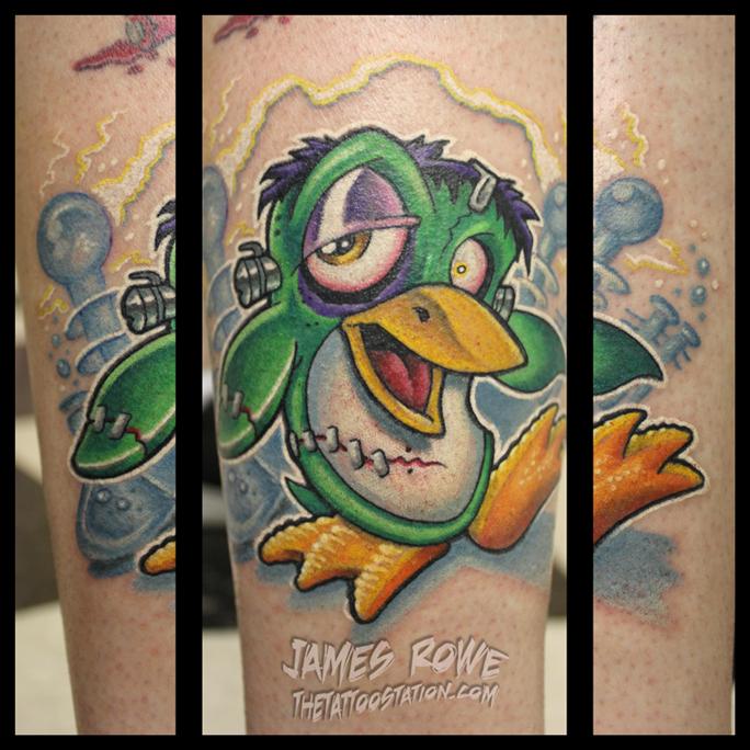 New School Evil Bird Tattoo