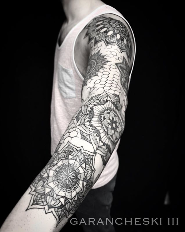 Mandala Sacred Geometry Pattern Sleeve Tattoo by John Garancheski III ...