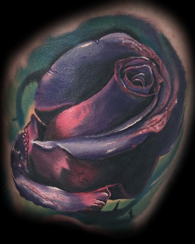 bleeding rose by Bob Leach: TattooNOW