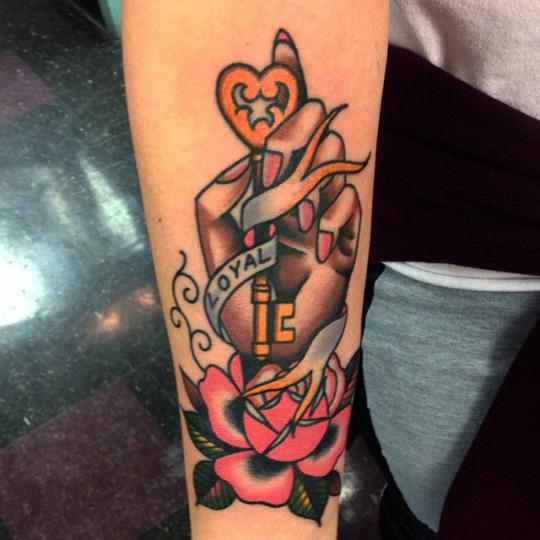Traditional Key Tattoo