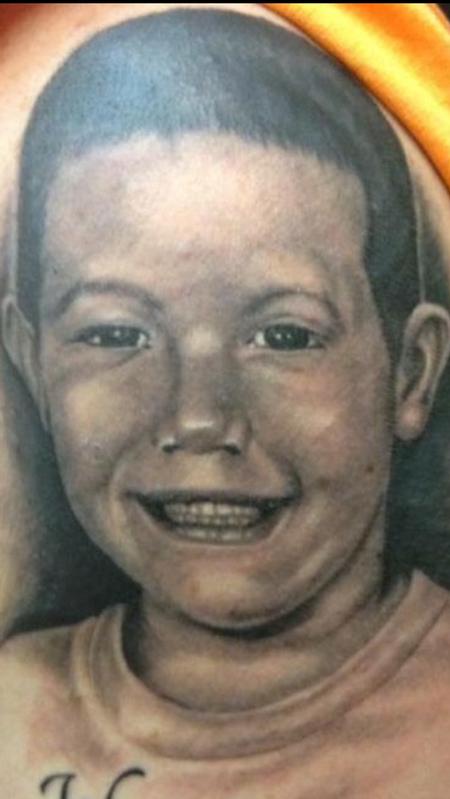 Portrait of boy by Edward Lott: TattooNOW