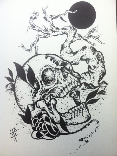 Sharpie Skull by Jeremy Calverley: TattooNOW