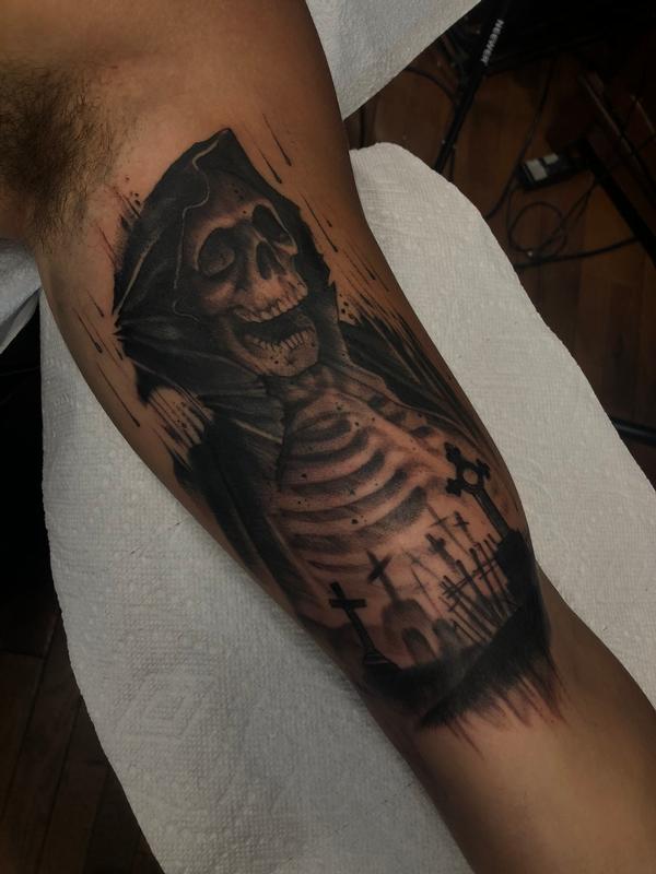 Grim Reaper Inner Arm By Killian Moon Tattoonow