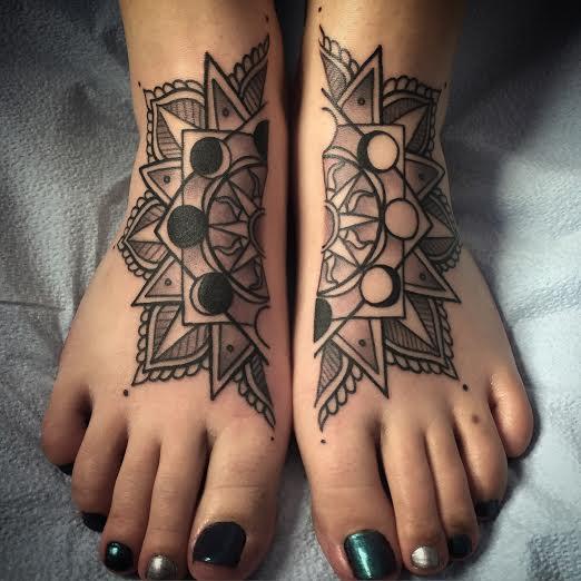Mandala with moon phases by Laura Jade: TattooNOW