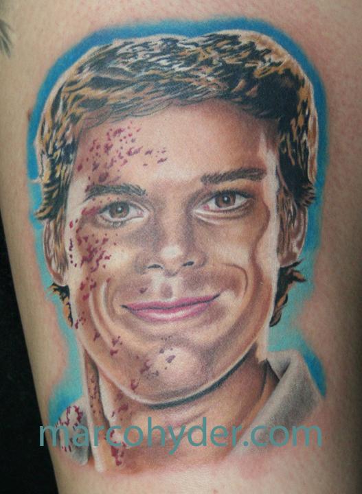 Dexter portrait Michael C. Hall by Marco Hyder: TattooNOW