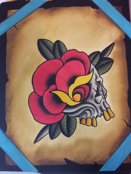 Rose Skull by Rich Reynolds Esquire : TattooNOW