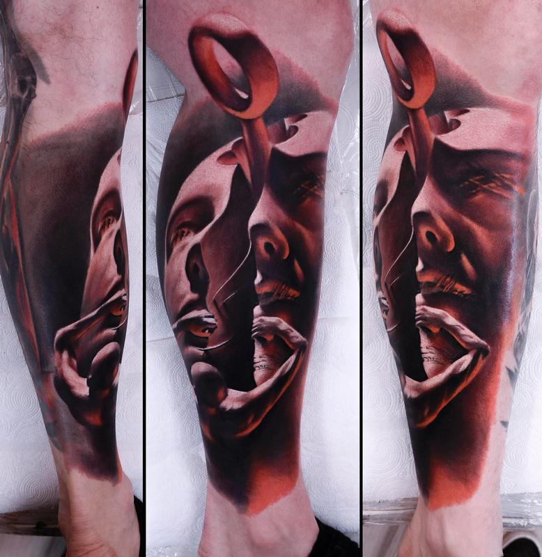 Color Head-Key Arm Tattoo by TOFI: TattooNOW
