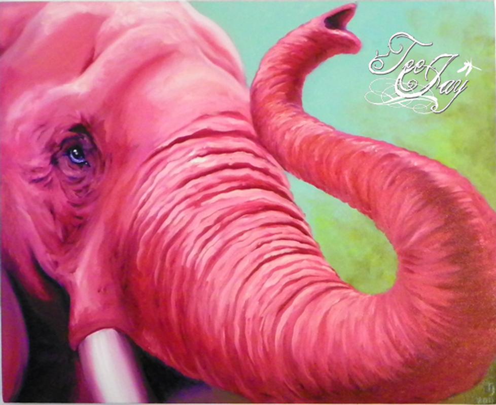 Pink Elephant Tattoo Designs