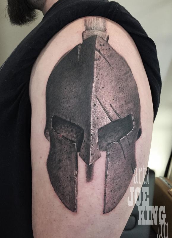Spartan Helmet by Joe King: TattooNOW
