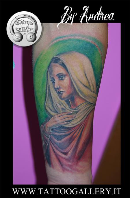Tattoo Maria vergine,virgin Mary tattoo by Andrea Tartari: TattooNOW