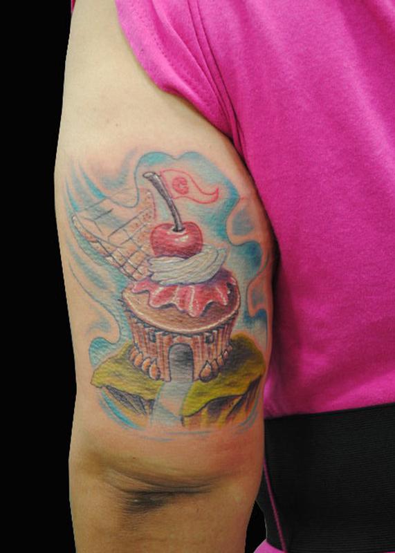 Candy And Cupcake Tattoo Designs