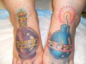 Bomb feet tattoos by Mimsy: TattooNOW