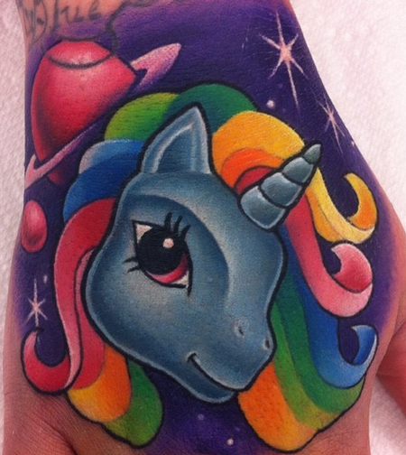 My Litty Pony hand tattoo by Michelle Maddison: TattooNOW