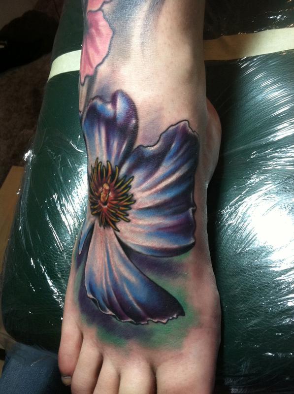 Poppy Foot Tattoo