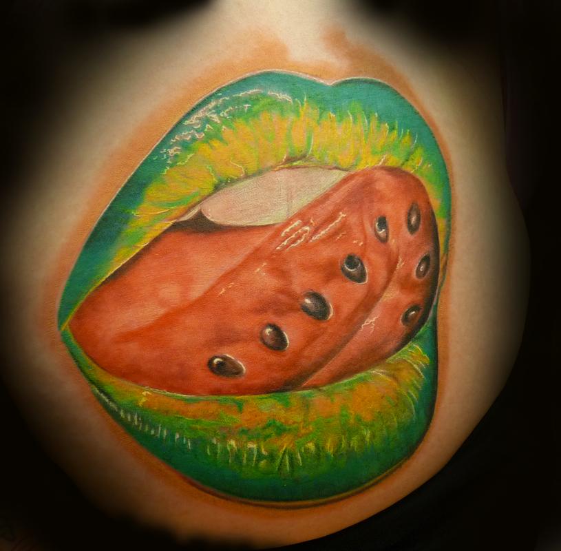 Melon Mouth by Rakhee Shah: TattooNOW Melon Mouth by Rakhee Shah: TattooNOW