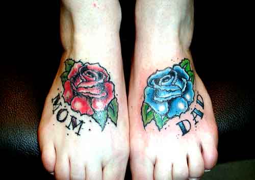 Mom And Dad Rose Tattoos