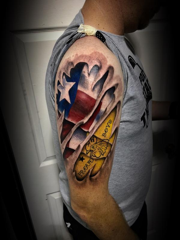 Texas proud by Dylan Talbert RIP: TattooNOW
