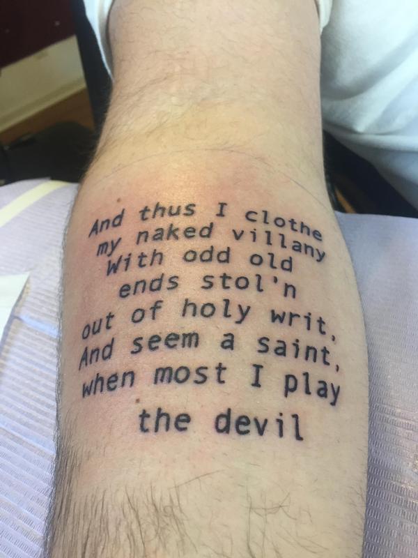 Shakespeare Temporary Tattoos