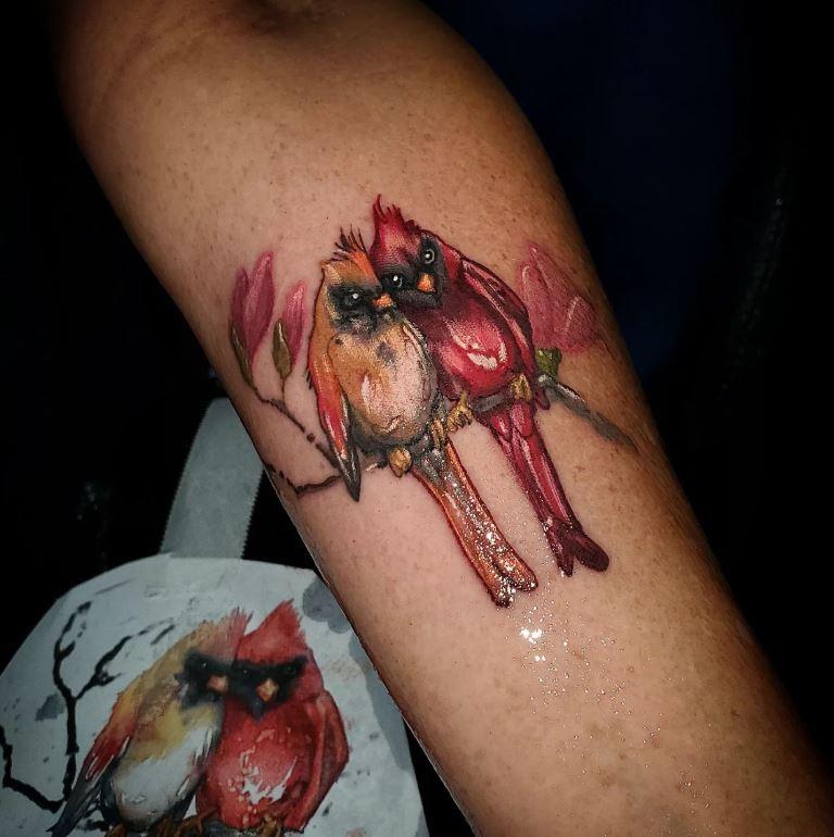 Female Cardinal Tattoo