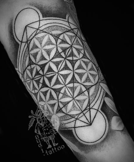 geometric dotwork by Audi: TattooNOW