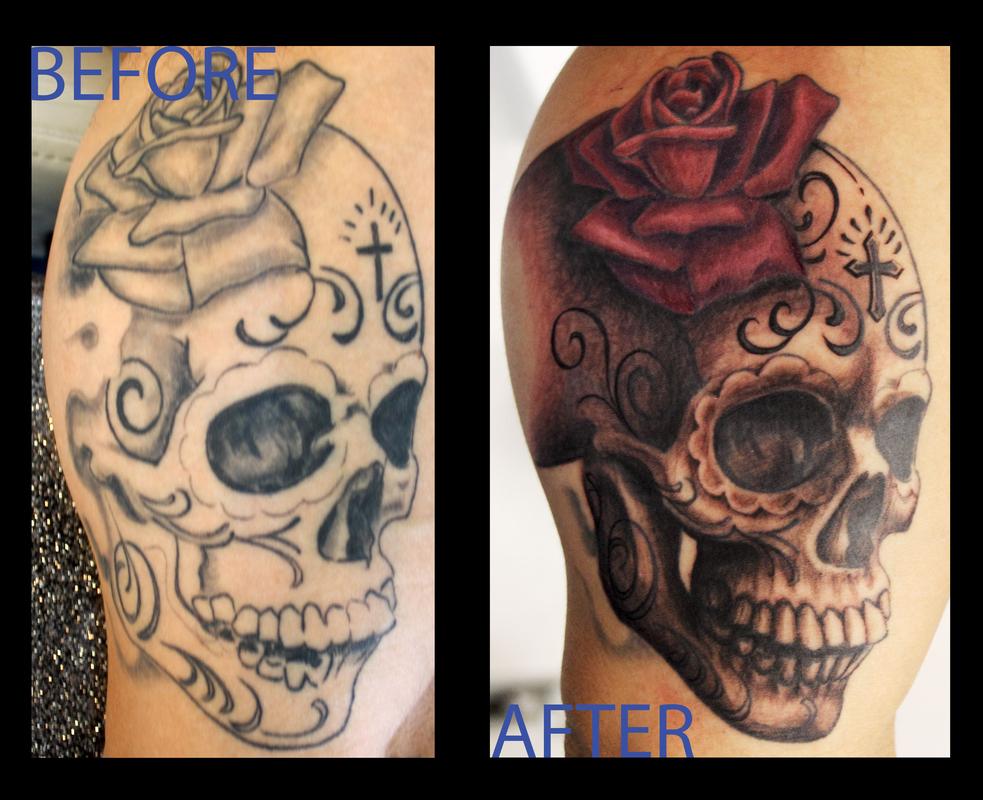 Realistic Sugar Skull Tattoos