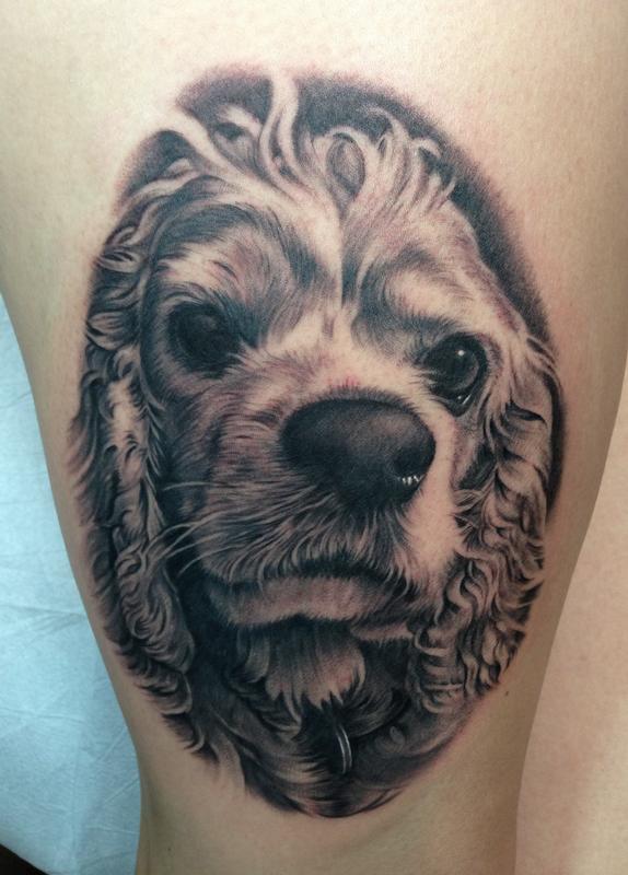 Dog tattoo - Cocker Spaniel by Bob Tyrrell: TattooNOW