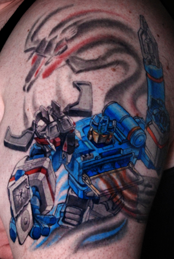 Soundwave Transformer Color Tattoo