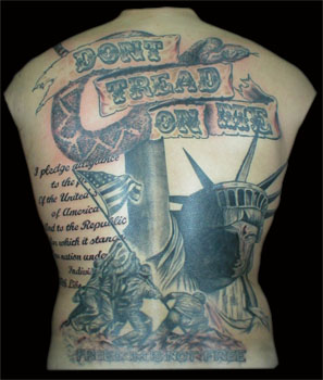 Dont Tread On Me still in progress by Daryl Distler: TattooNOW